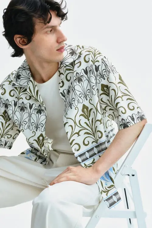 H&m Relaxed Fit Patterned Resort Shirt