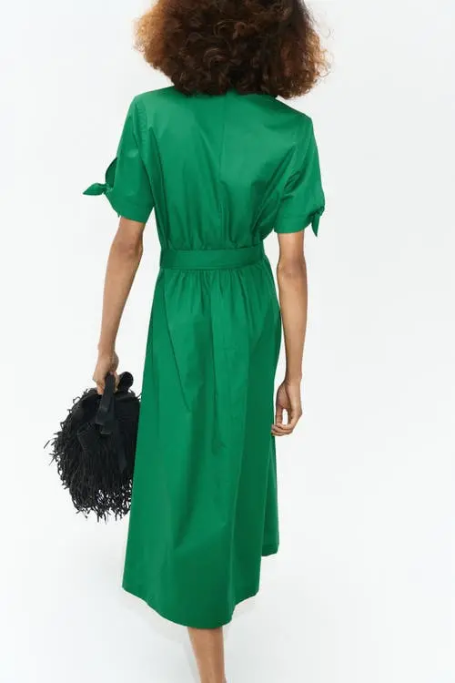 H&m Short-sleeved Shirt Dress