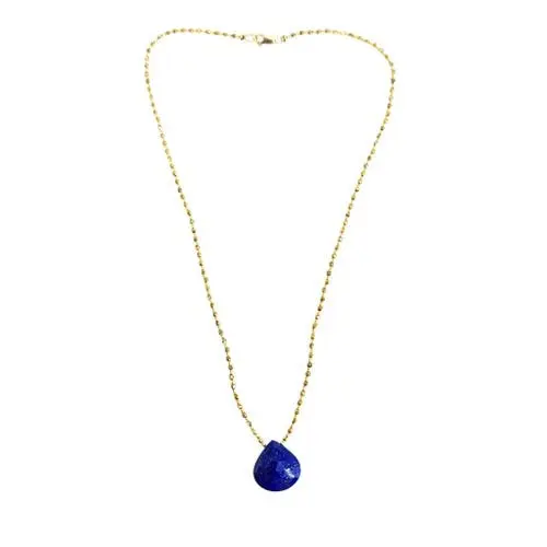 MADISON BEVERLY HILLS Lapis Lazuli Teardrop Pendant Link Chain
