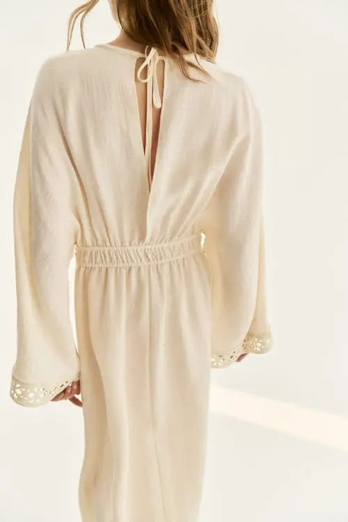 H&m Crochet-look Tunic Maxi Dress