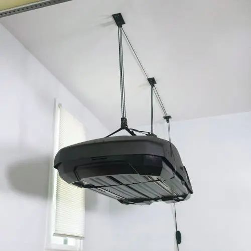 STOREYOUR Maxassist Cargo Box Hoist | Holds Up To 150 Lbs | Up To 18' Lift - Black