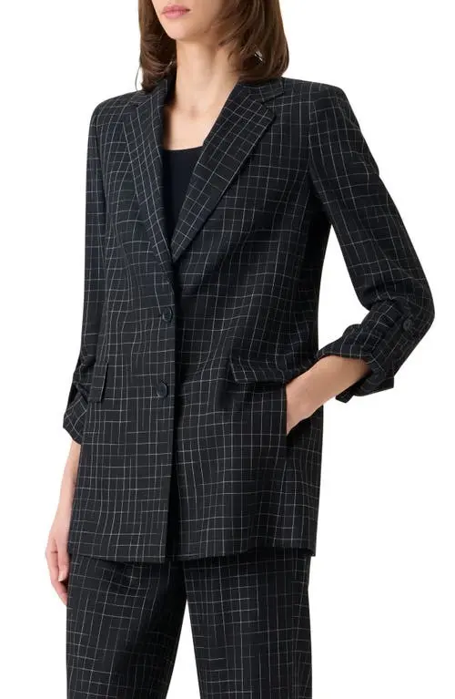 Akris Broken Check Twill Blazer