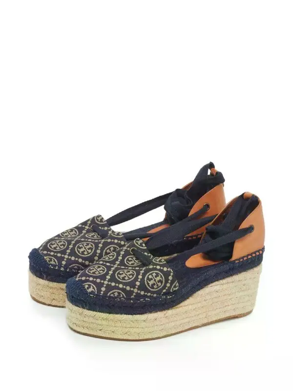 Tory Burch Denim Wedge Espadrille Sandals