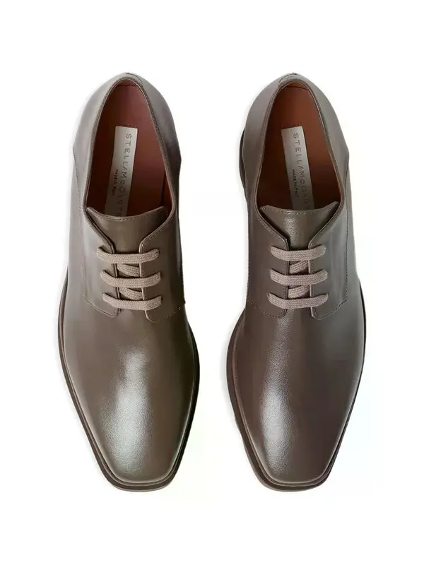 Stella McCartney Elyse Logo-detail Derby Shoes - Brown