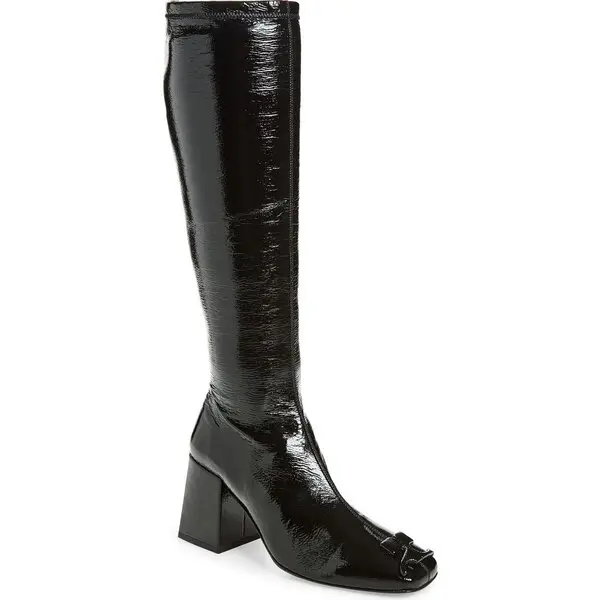COURREGES Re-edition Vinyl Knee High Boot - Black