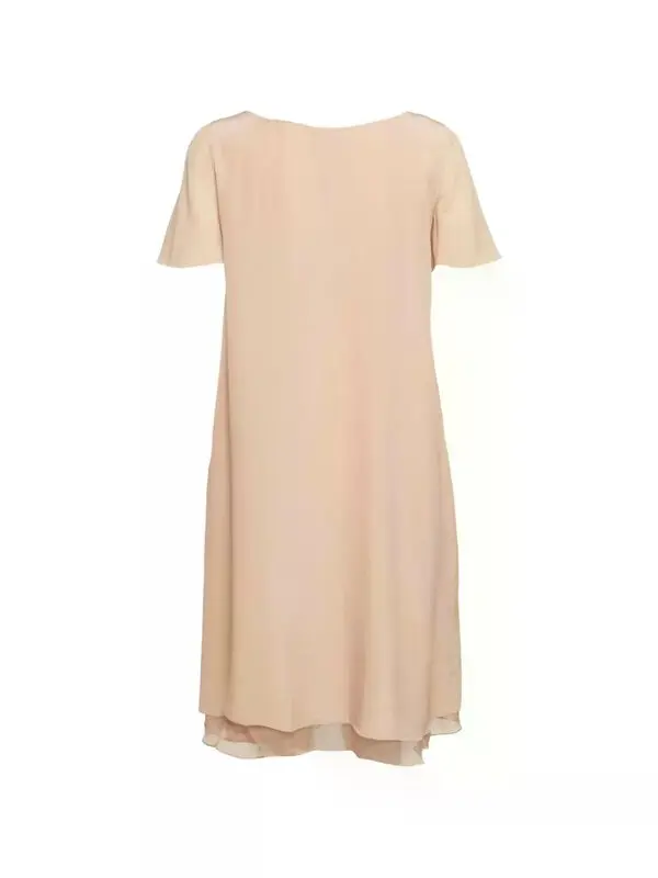 Fendi Silk Frilled Detail Mini Dress