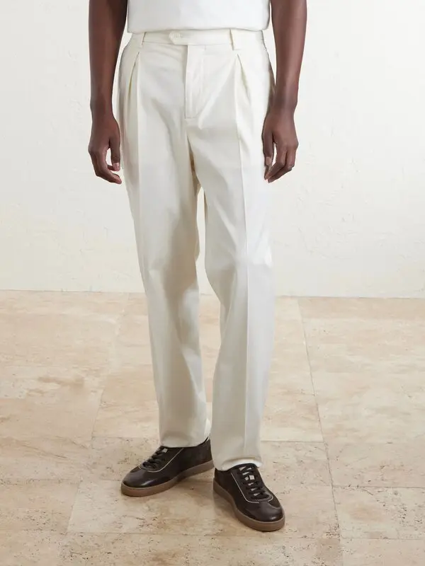Brunello Cucinelli Straight-leg Cotton-blend Golf Trousers