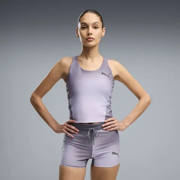 PUMA Lightspeed Running Crop Top - Gray