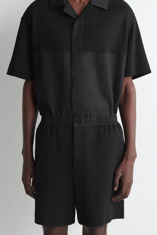 Cos Ribbed Cotton-jersey Shorts