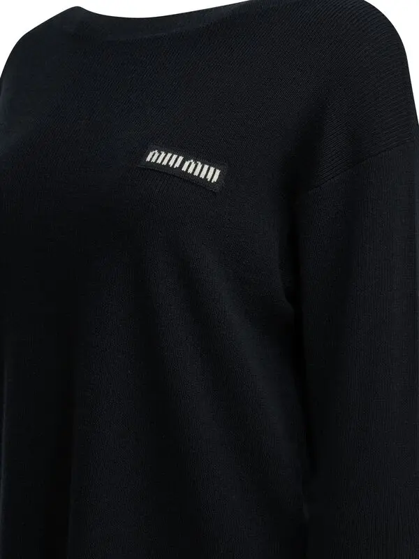 Miu Miu Wool Sweater - Navy Blue