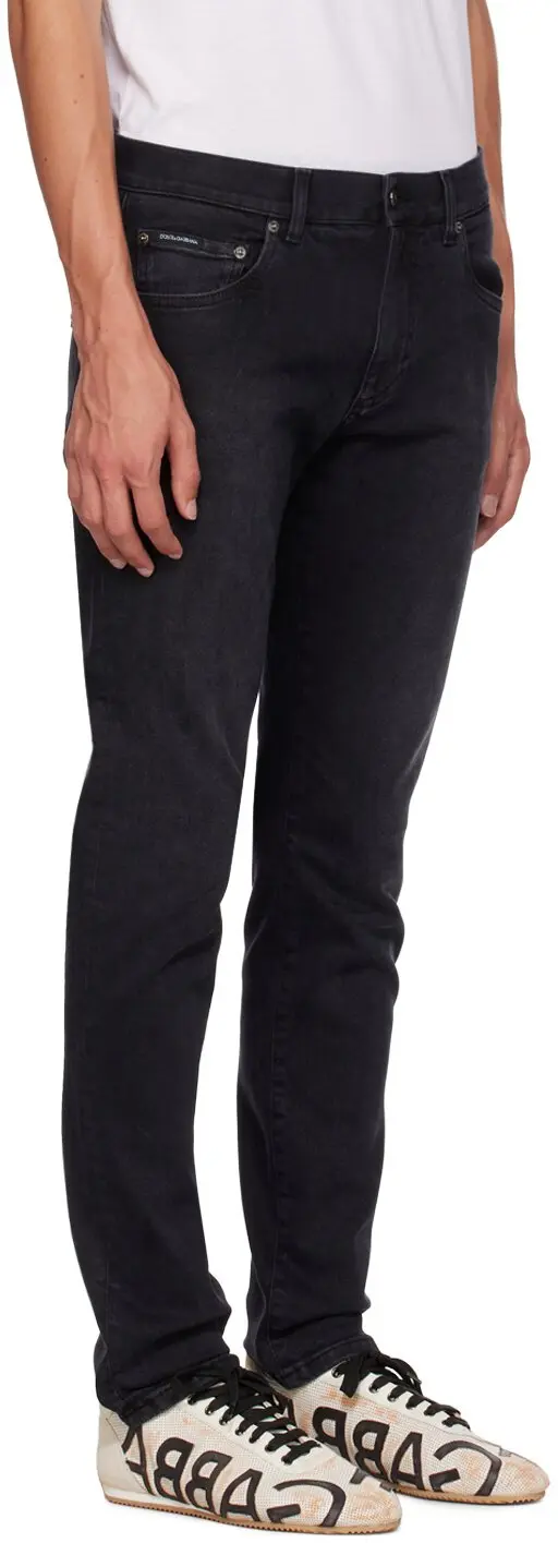 Dolce & Gabbana Dolce Gabbana Logo Plaque Slim-fit Jeans