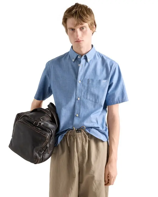 Prada Short-sleeved Chambray Shirt