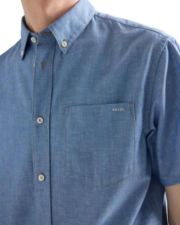 Prada Short-sleeved Chambray Shirt