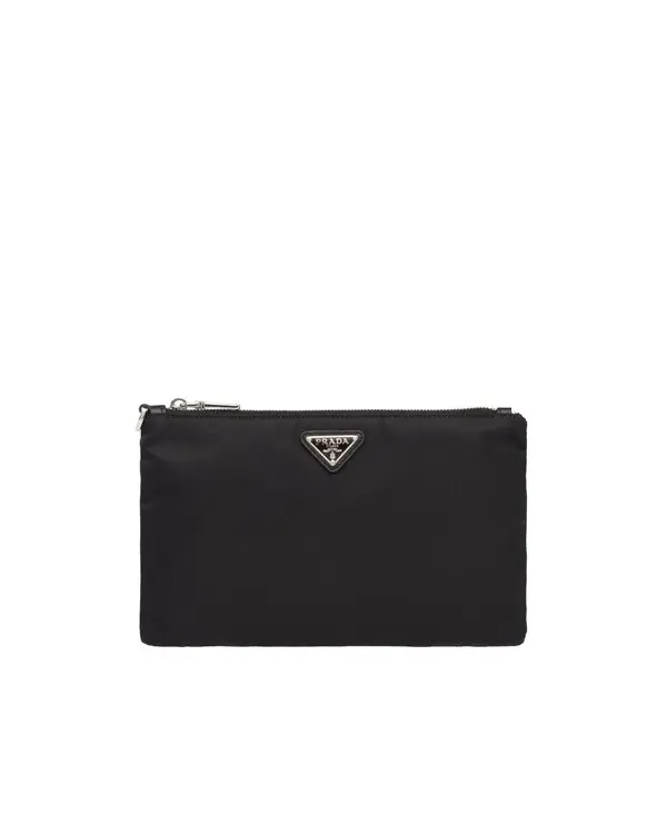 Prada Re-nylon And Saffiano Leather Pouch