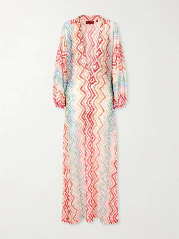 Missoni Striped Crochet-knit Coverups - Pink