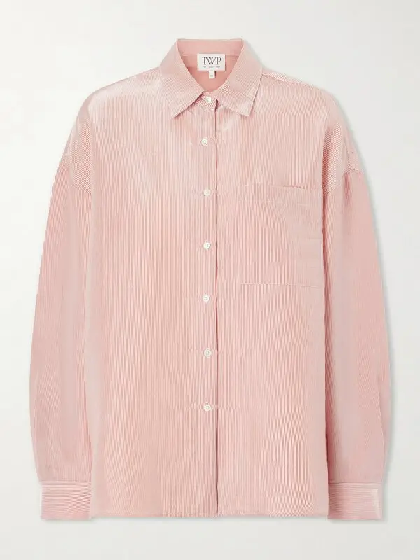 TWP Something Borrowed" Striped Cotton-organza Shirt