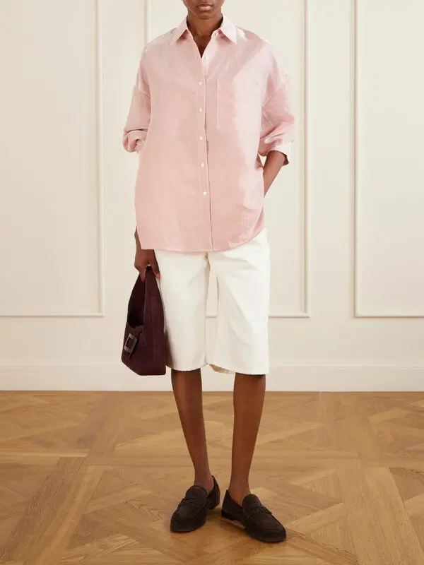 TWP Something Borrowed" Striped Cotton-organza Shirt