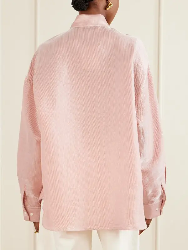 TWP Something Borrowed" Striped Cotton-organza Shirt
