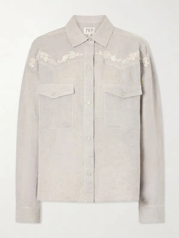 TWP Western Embroidered Hemp Shirt