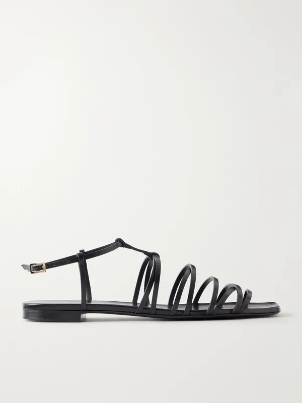 JIL SANDER Hydra Leather Sandals - Black