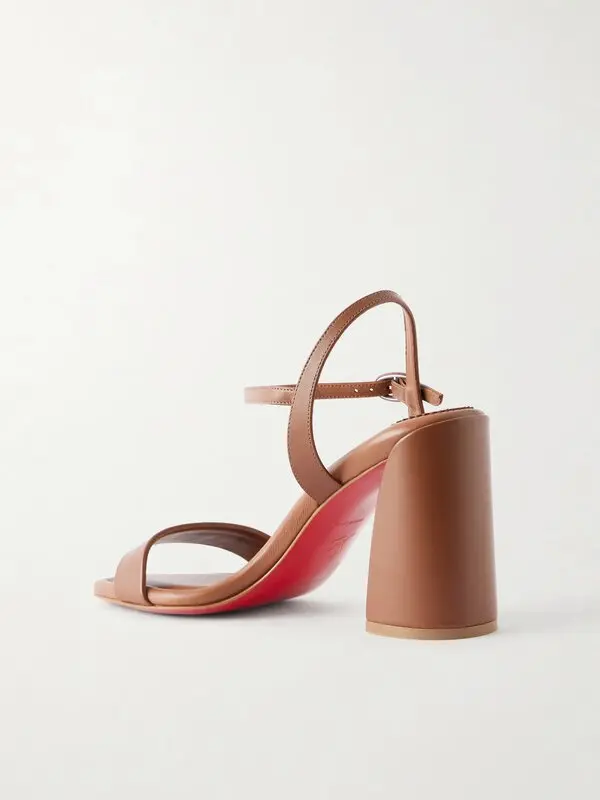 CHRISTIAN LOUBOUTIN Jane 85 Leather Sandals - Brown
