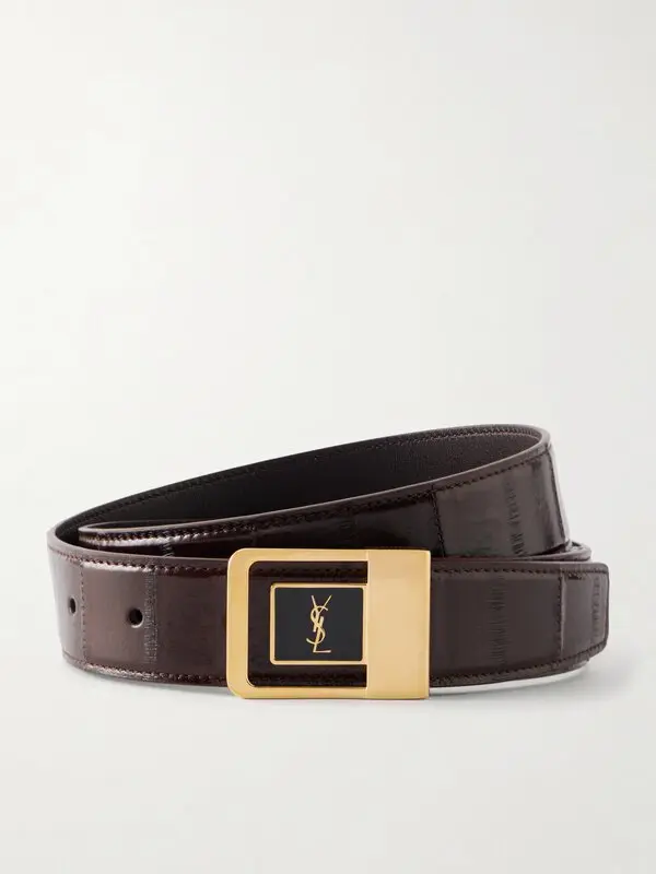 Saint Laurent Le 66 Eel Belt - Brown