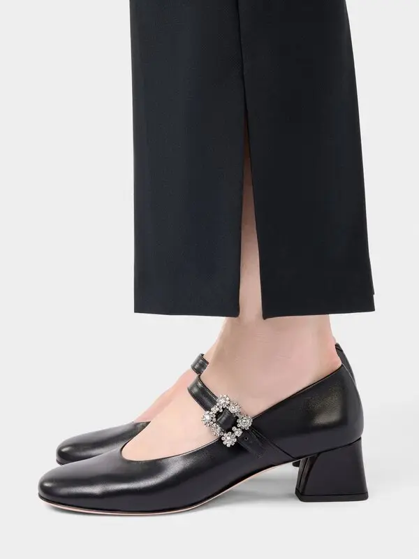 ROGER VIVIER Efflorescence Mary Jane Pumps In Leather
