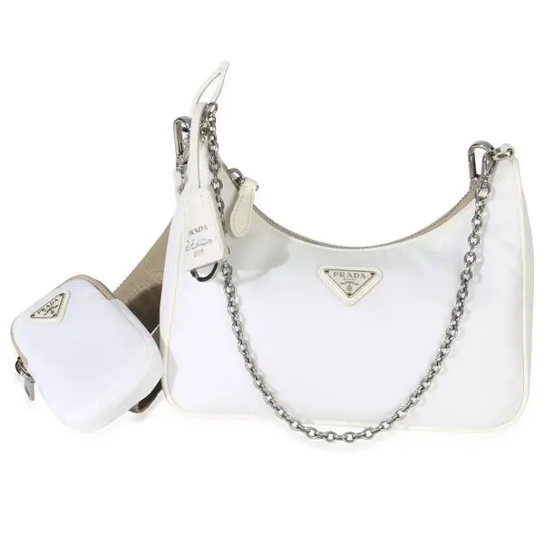 Prada Re-nylon Re-edition 2005 Shoulder Bag - White