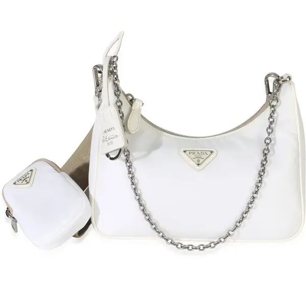 Prada Re-nylon Re-edition 2005 Shoulder Bag - White
