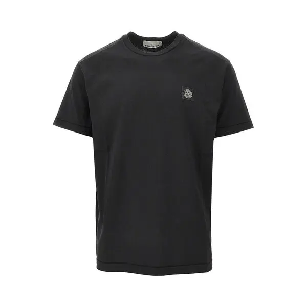 Stone Island Compa Roe Logo Patch T-hirt - Black