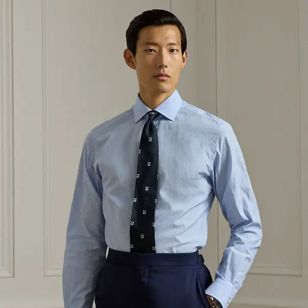 Ralph Lauren Mini-glen Check Twill Shirt - Blue