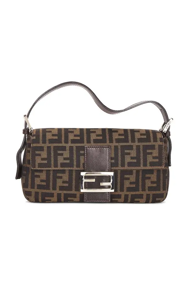 Fendi Zucca Canvas Shoulder Bag