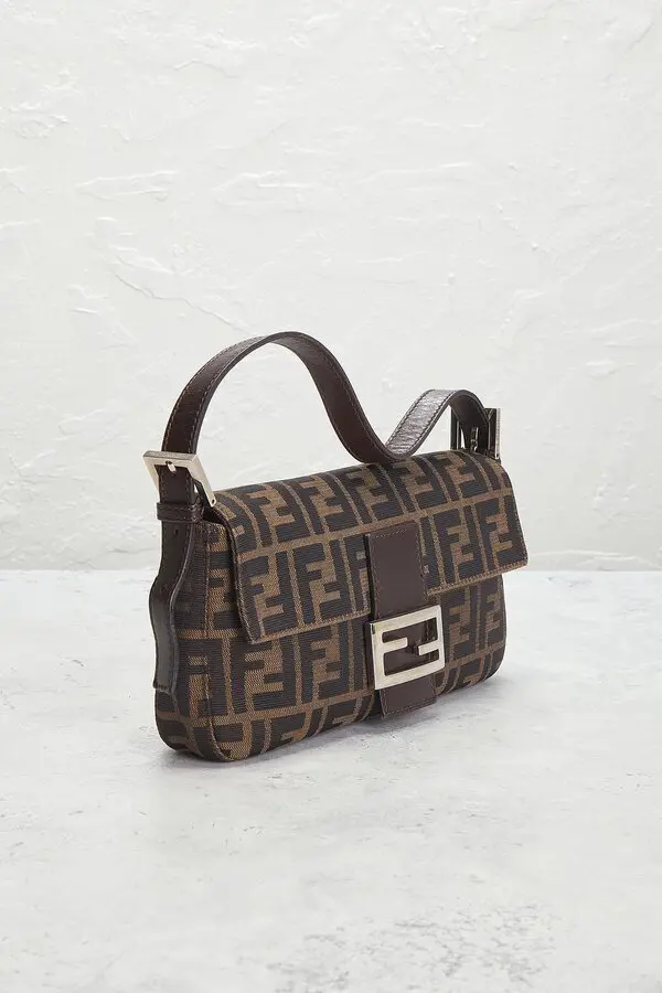 Fendi Zucca Canvas Shoulder Bag