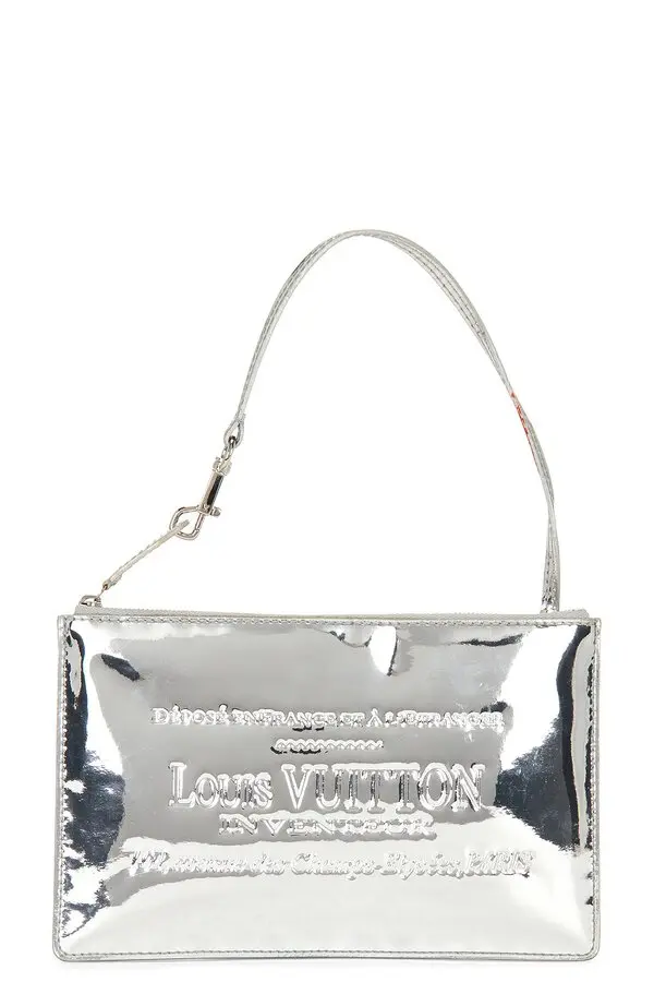 LOUIS VUITTON Limited Edition Monogram Miroir Pochette Platt Shoulder Bag In Metallic