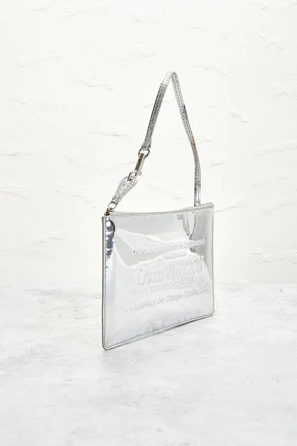 LOUIS VUITTON Limited Edition Monogram Miroir Pochette Platt Shoulder Bag In Metallic