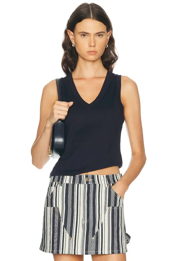 Renggli V-neck Tank Top - Midnight