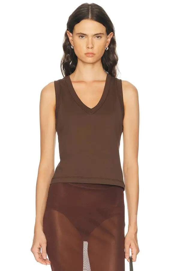 Renggli V-neck Tank Top - Truffle
