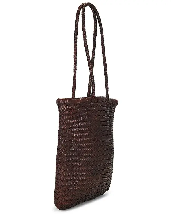 ST. AGNI Woven Leather Tote Bag