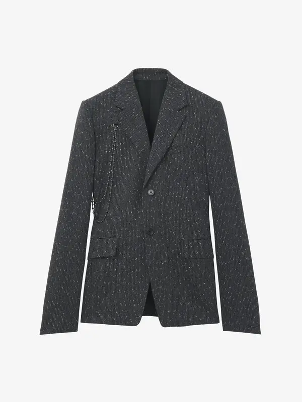 Alexander McQueen Flecked Pinstripe Single-breasted Jacket
