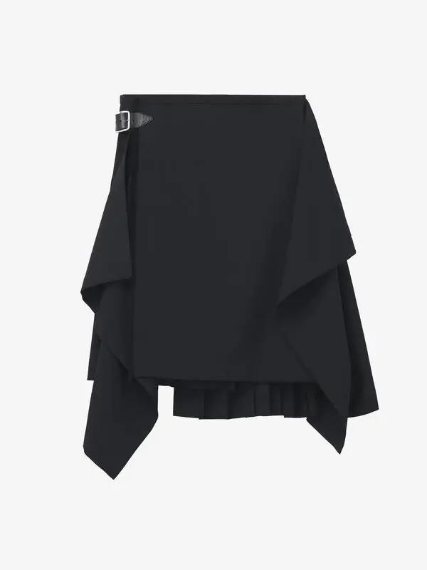 Alexander McQueen Draped Kilt - Black