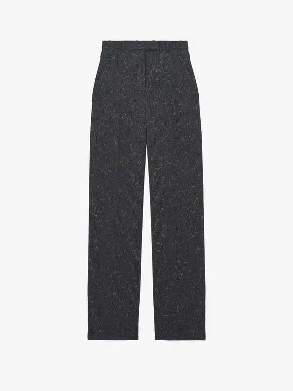 Alexander McQueen Flecked Pinstripe Tailored Trousers