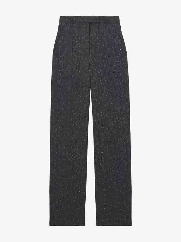 Alexander McQueen Flecked Pinstripe Tailored Trousers - Grey
