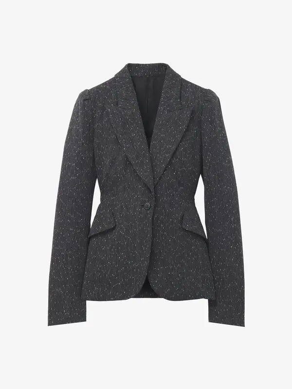 Alexander McQueen Flecked Pinstripe Single-breasted Jacket