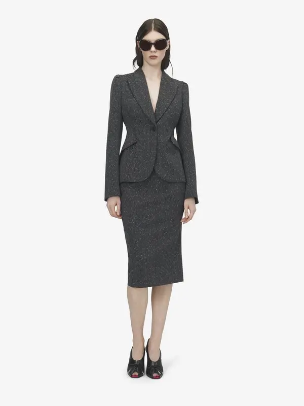 Alexander McQueen Flecked Pinstripe Single-breasted Jacket