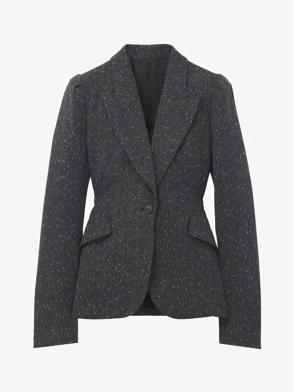 Alexander McQueen Flecked Pinstripe Single-breasted Jacket