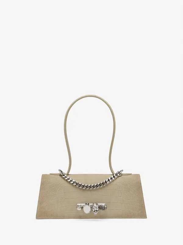 Alexander McQueen Jewelled Top Handle - Light Brown