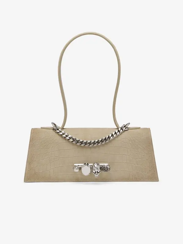 Alexander McQueen The Jewelled Shoulder Bag - Light Brown