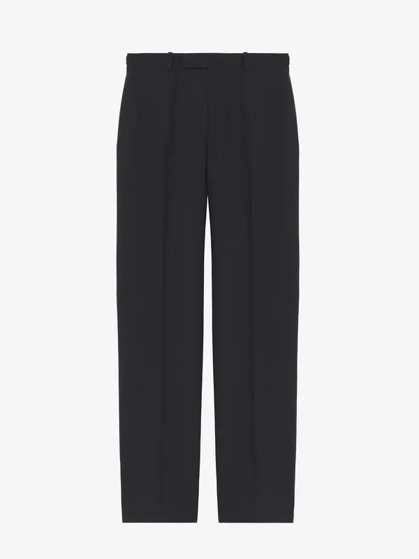 Alexander McQueen Wool Mohair Tailored Trousers - Black