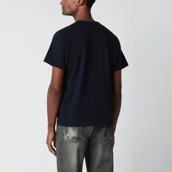 JW Anderson Navy T-shirt With Embroidered Logo