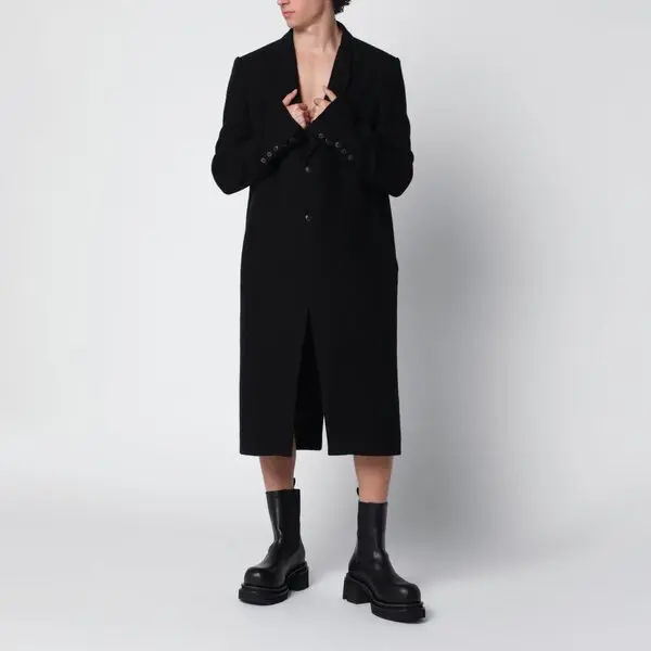 Rick Owens Single-breasted Wool Coat